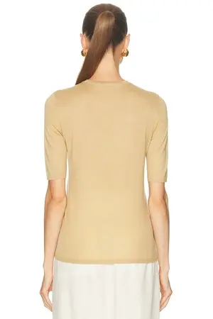 Gabriela Hearst Chryse Short Sleeve Top - Hay