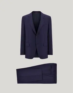 Canali And Light 170's Wool And Silk Regular-fit Suit - Blue