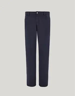 Canali Regular Fit Five Pocket Denim Pants - Blue