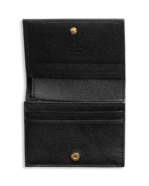 Valentino Garavani Vlogo Signature Grainy Leather Wallet - Black