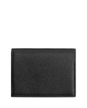 Valentino Garavani Vlogo Signature Grainy Leather Wallet - Black