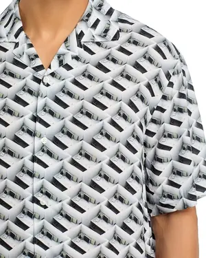 Hugo Espino Patterned Short Sleeve Shirt