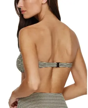 GOTTEX Sandy Beach Textured Bandeau Bikini Top - Brown