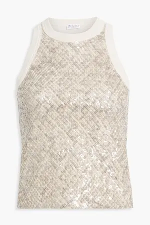 Brunello Cucinelli Sequined Camis Tanks For Women