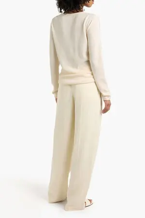 THE ELDER STATESMAN Embellished Cashmere Top