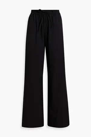 Matteau Cotton Poplin Wide-leg Pants - Black