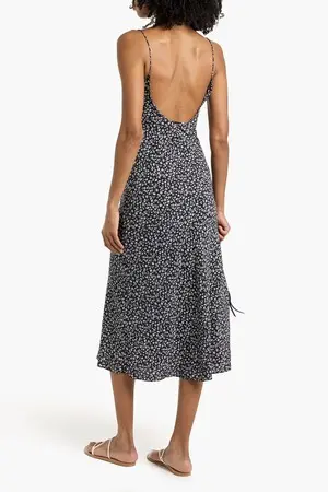 Matteau Floral-print Silk-voile Midi Slip Dress