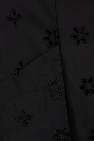 Matteau Broderie Anglaise Cotton Maxi Dress - Black