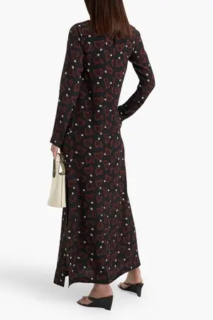 Matteau Printed Silk Crepe De Chine Maxi Dress
