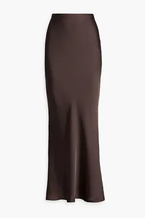 Norma Kamali Obie Satin Maxi Skirt