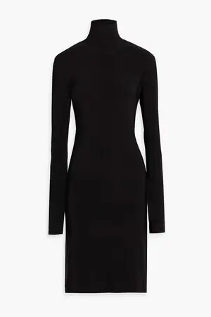 Norma Kamali Stretch-jersey Turtleneck Dress