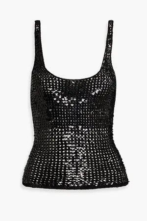 Matteau Sequined Crochet Tank