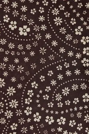 Matteau Floral-print Cotton And Silk-blend Shirt - Chocolate