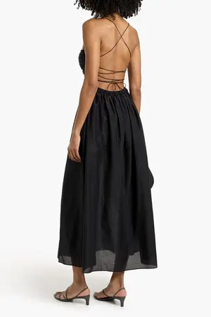 Matteau Cotton And Silk-blend Voile Maxi Dress