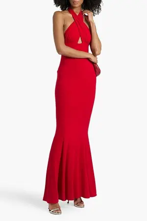 Norma Kamali Stretch-jersey Halterneck Gown - Red