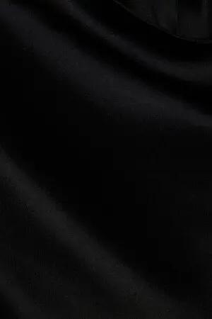 Matteau Draped Satin Halterneck Top - Black
