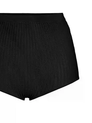 Elisabetta Franchi Knit Shorts With Tubular Trimmings - Black
