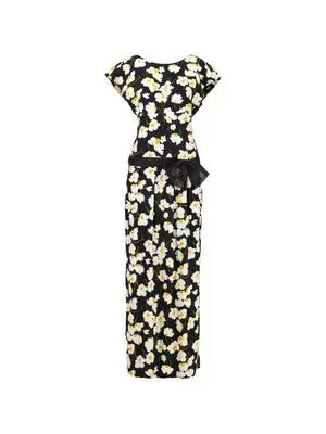 André Laug Vintage Floral Print Midi Dress