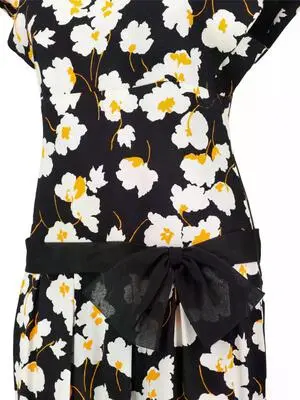 André Laug Vintage Floral Print Midi Dress