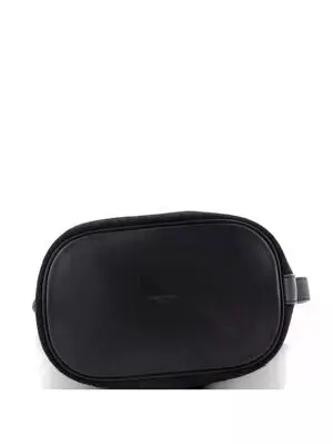 Saint Laurent Rive Gauche Drawstring Embroidered Wool Bucket Bag