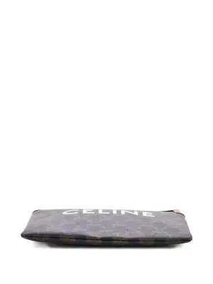 Celine Zip Triomphe Coated Canvas Small Pouch