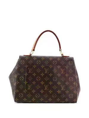 LOUIS VUITTON Cluny Top Handle Mm Monogram Canvas Shoulder Bag - Brown