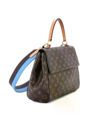 LOUIS VUITTON Cluny Top Handle Mm Monogram Canvas Shoulder Bag - Brown