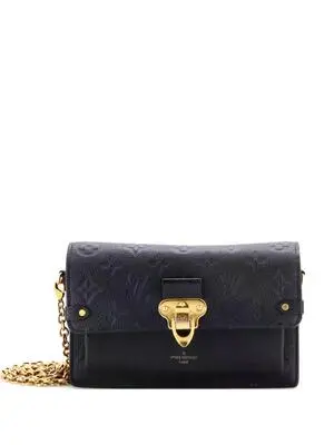 LOUIS VUITTON Vavin Chain Wallet Nm Monogram Empreinte Leather Crossbody Bag - Black