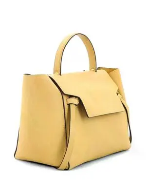 Celine Belt Bag Textured Leather Medium Satchel - Yellow