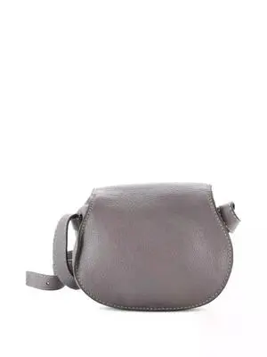 Chloé Marcie Leather Small Crossbody Bag - Grey