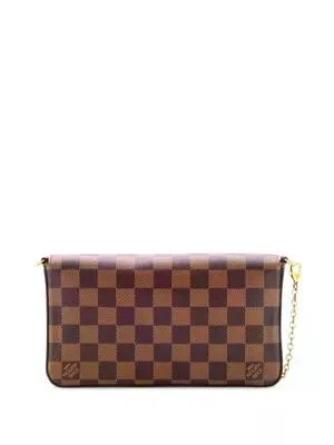 LOUIS VUITTON Felicie Pochette Damier Crossbody Bag - Brown