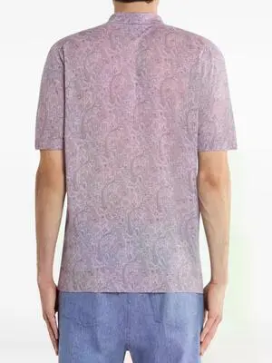 Etro Floral-motif Polo Shirt - Purple