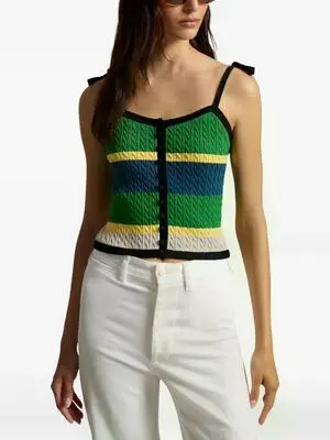 Polo Ralph Lauren Cable-knit Tie-strap Tank Top - Black