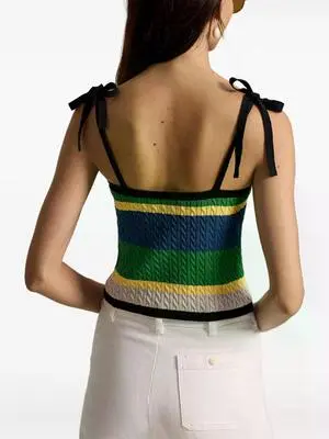 Polo Ralph Lauren Cable-knit Tie-strap Tank Top - Black
