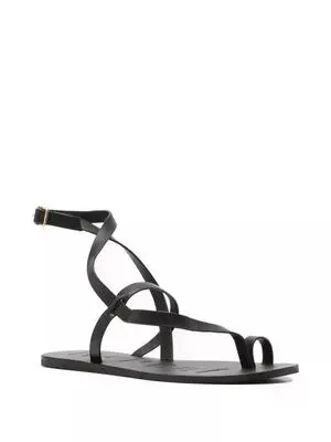 Manebí Strap Flat Sandals - Black