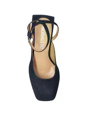 NODALETO Platform Denim Pumps - Blue