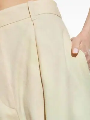 Victoria Beckham Pleated Trousers - Neutrals