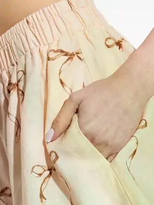 FORTE_FORTE Bow-print Shorts - Neutrals