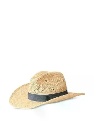 MAISON MICHEL Austin Logo-plaque Hat - Neutrals