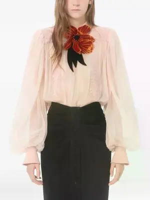 Valentino Garavani Embroidered Organza Blouse