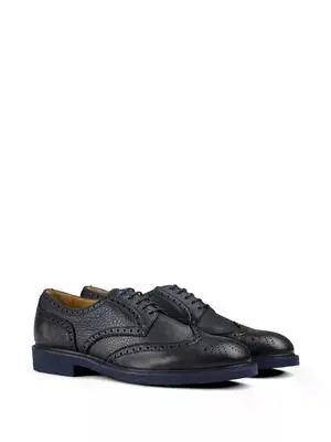 DOUCAL'S Lace-up Leather Derby Shoes - Blue