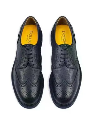 DOUCAL'S Lace-up Leather Derby Shoes - Blue