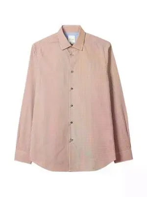 Paul Smith Tailored-fit Rust Gingham Shirt - Orange