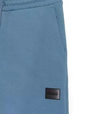 Hugo Logo-patched Cotton Trackpants - Blue