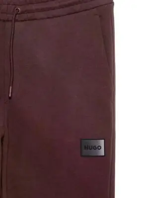 Hugo Logo-patched Cotton Trackpants - Brown