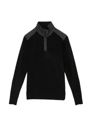 Belstaff Logo-patched Half-zip Jumper - Black