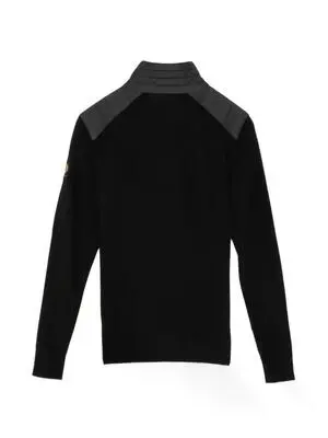 Belstaff Logo-patched Half-zip Jumper - Black