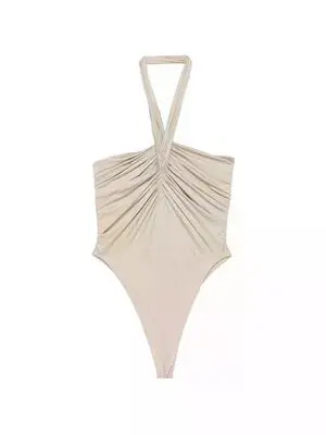 Atlein Halterneck Bodysuit - Neutrals
