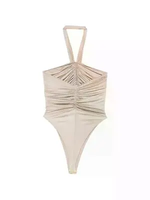 Atlein Halterneck Bodysuit - Neutrals