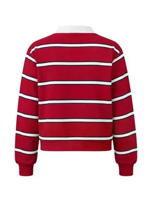 SPORTY & RICH Striped Polo Shirt